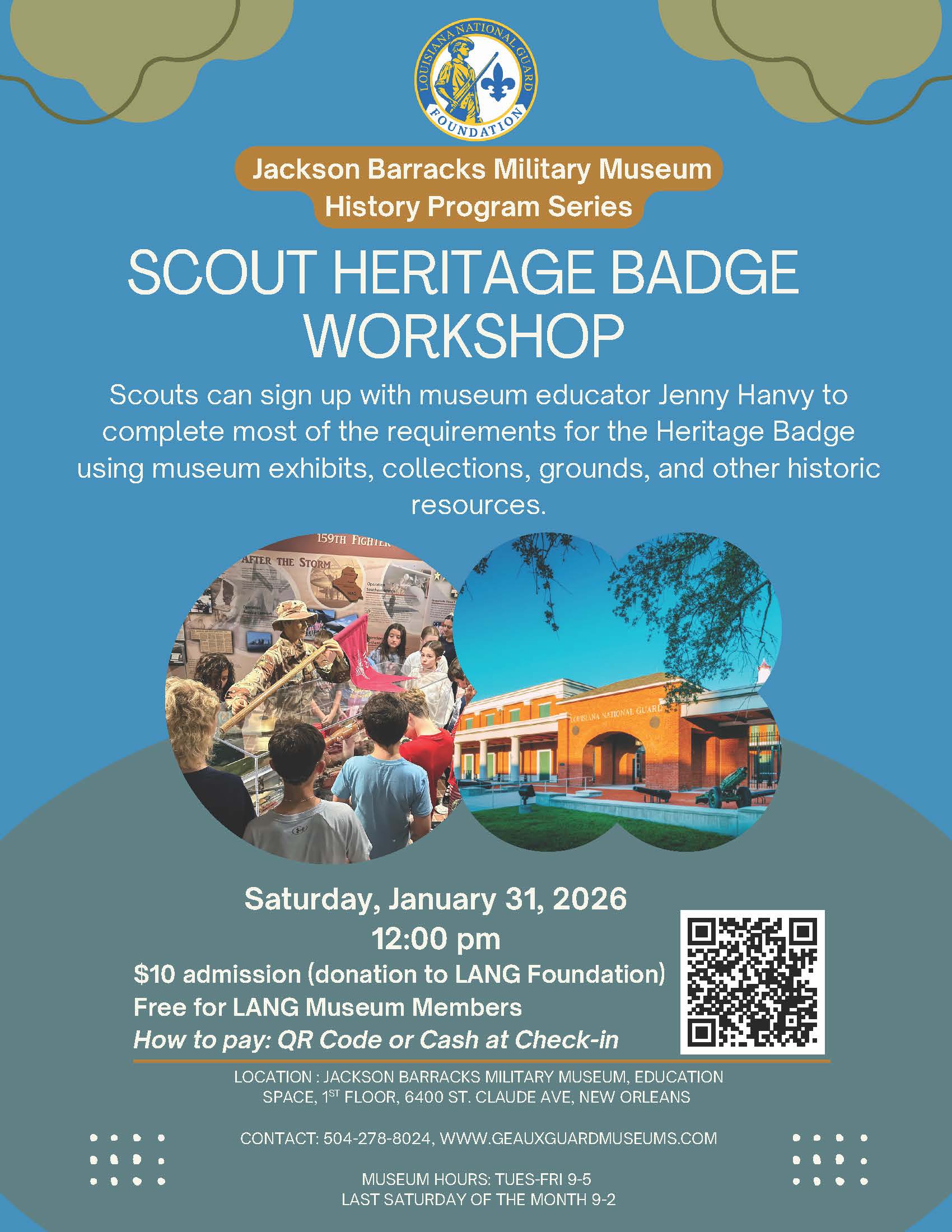 Scout Badge Workshop - geaux guard museums